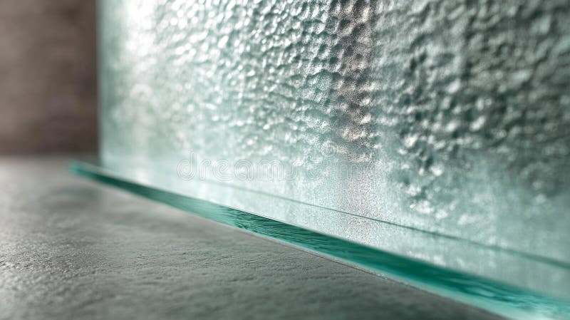 Textured Glass Panel on Concrete Surface Stock Illustration ...