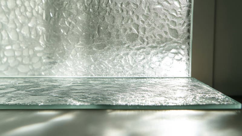 Textured Glass Panel with Illuminated Surface Stock Illustration ...