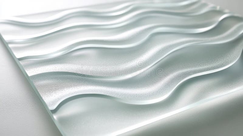 Textured Glass Panel with Wave Design Stock Illustration - Illustration ...