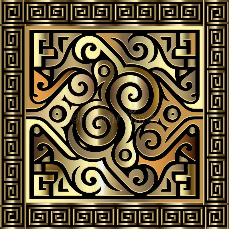 Meander frames stock vector. Illustration of helix, meander - 88689600