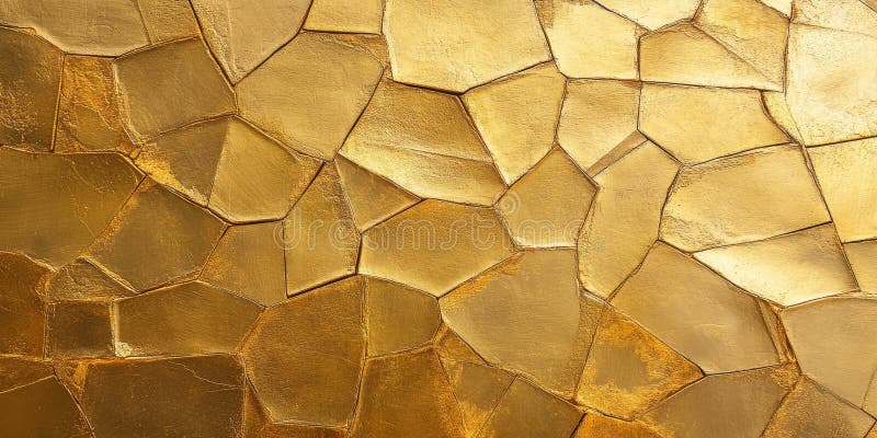 Textured Golden Abstract Pattern with Irregular Geometric Shapes on ...
