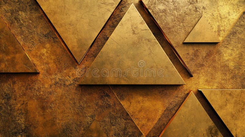 Textured Golden Background Features Asymmetrical Triangular Shapes ...