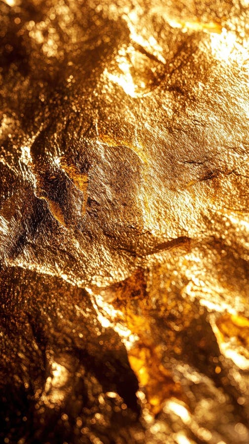 Textured Golden Surface with Light Reflection and Depth Details Stock ...