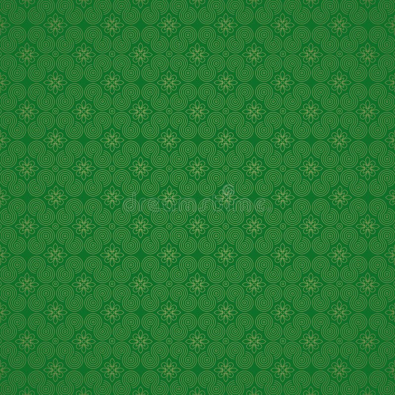 Textured Gorgeous Background in Green Shade with Gold Pattern Stock ...