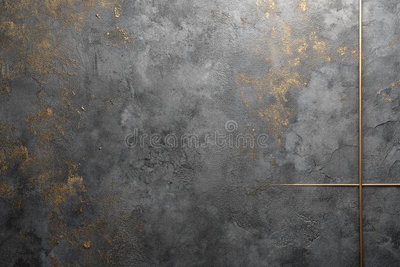 Textured Gray Concrete Wall with Gold Accents Stock Illustration ...