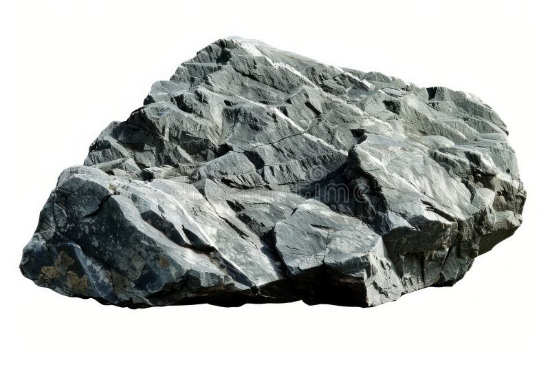 Large Gray Rock Isolated on White Background. AI Image Stock Image ...