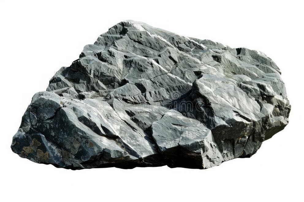 Large Gray Rock Isolated on White Background. AI Image Stock Image ...