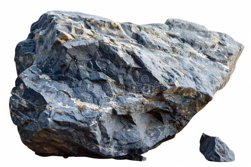 Large Gray Rock Isolated on White Background. AI Image Stock Image ...