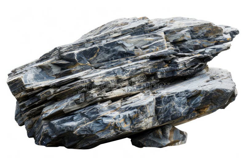 Large Gray Rock Isolated on White Background. AI Image Stock Photo ...