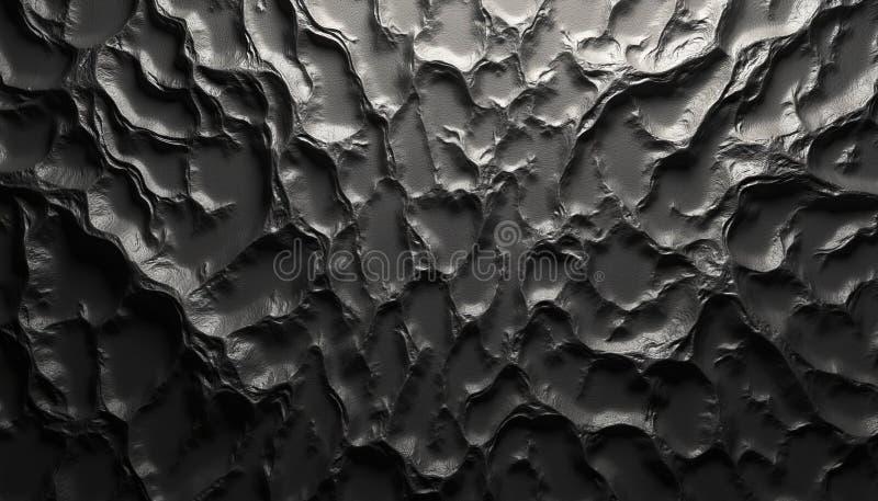 Textured Gray Surface with Raised Wavy Patterns and Deep Indentations ...