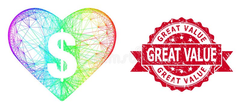 Textured Great Value Stamp and Rainbow Hatched Love Price Stock Vector ... Textured Great Value Stamp and Rainbow Hatched Love Price Stock Vector ...