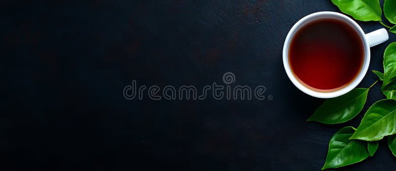 A Textured Green Background Featuring Green Tea Leaves Arranged Around ...