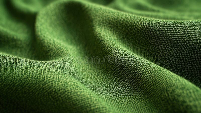 Textured Green Fabric Close-Up, a Visual Feast of Natural Elegance ...