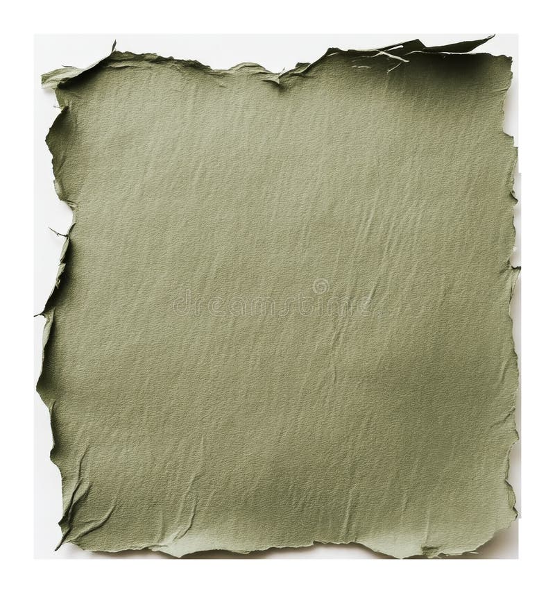 Textured Green Paper with Torn Edges Stock Illustration - Illustration ...