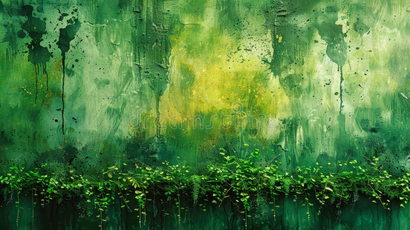 A Textured Green Wall with a Slightly Faded, almost Sun-bleached ...