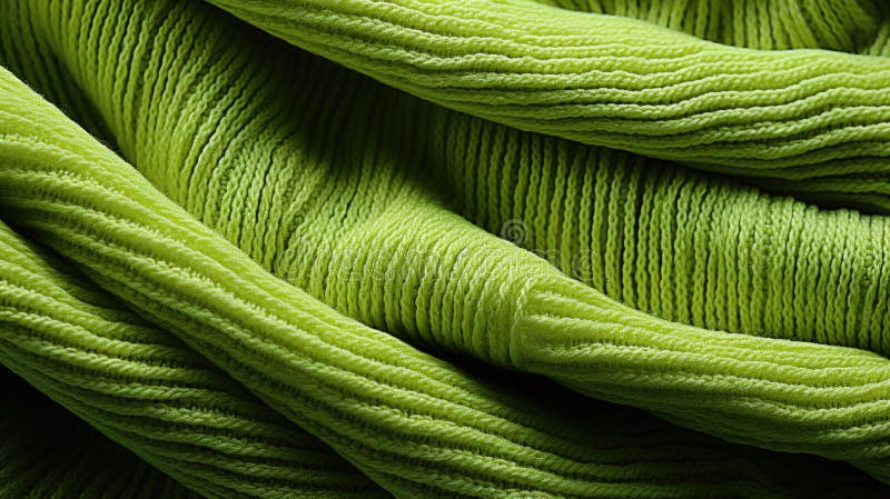 Textured Green Yarn Close-Up Stock Illustration - Illustration of ...