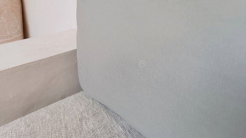 Textured Grey Bed Cover with Minimalist Design Stock Image - Image of ...