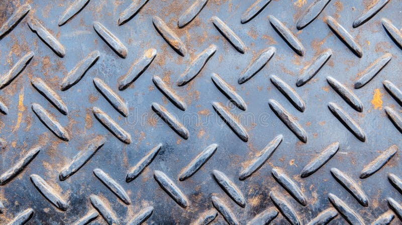 Textured Grey Metal Diamond Plate Surface Offering a Strong Industrial ...