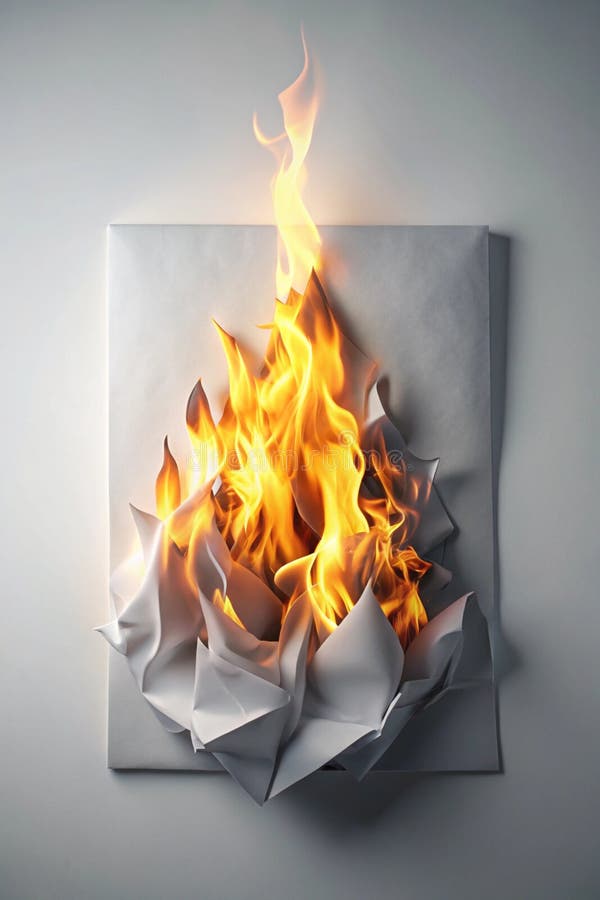 Grey Paper Fire Broken for Your Presentation Background Stock ...