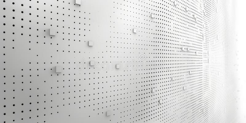 Textured Grid Pattern on White Background with Three-dimensional ...