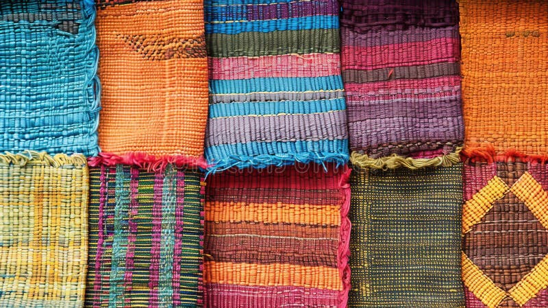 Textured Handmade Backgrounds of Woven with Unique Patterns from Peru ...