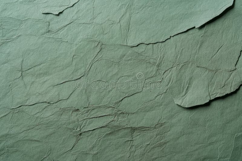 Textured Handmade Green Paper, Rough, Fibrous with Subtle Tonal ...