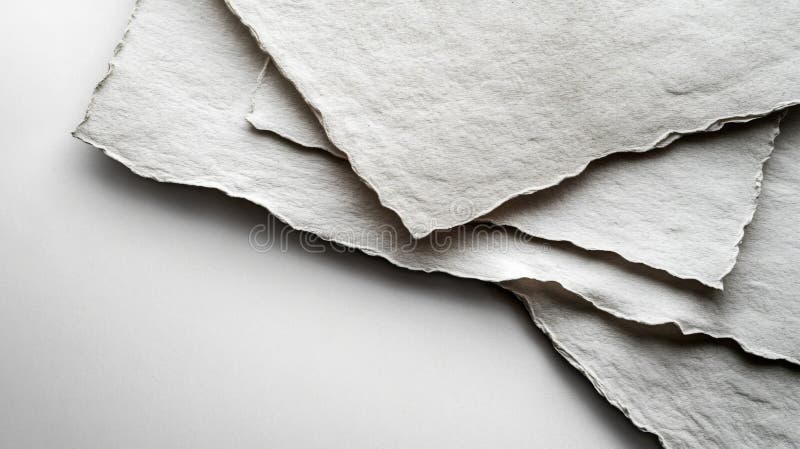 Textured Handmade Paper Sheets Arranged Artistically Stock Illustration ...