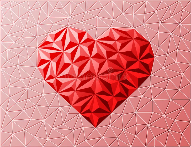 Textured Heart Sign on Grid Background. Stock Vector - Illustration of ...