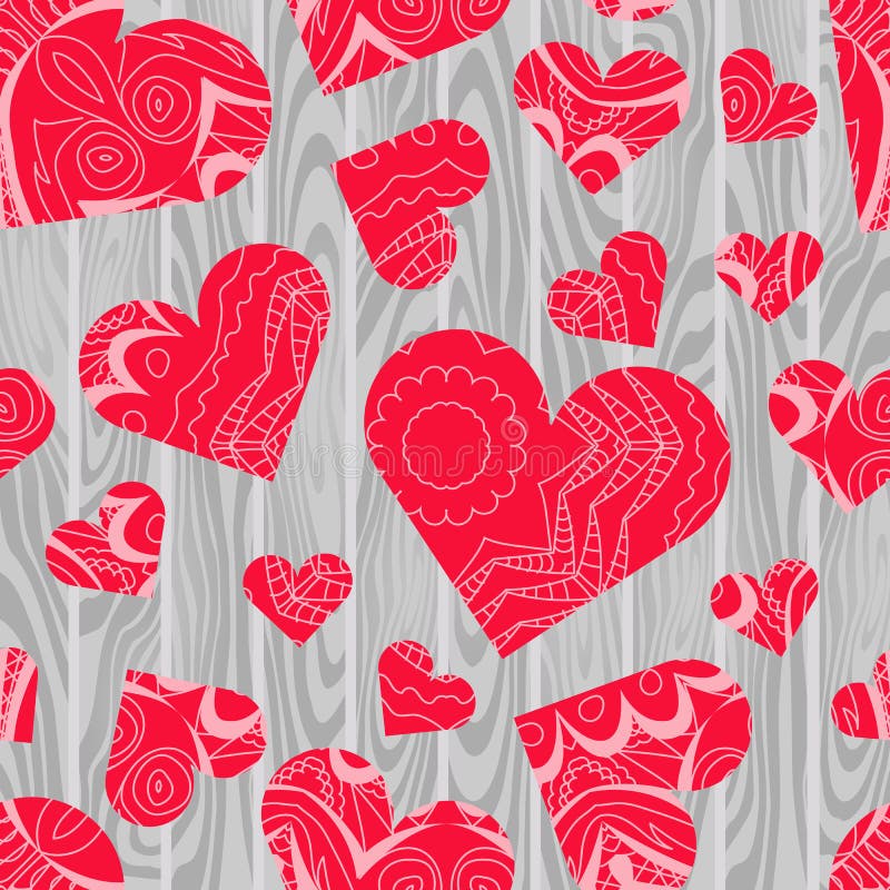 Textured Hearts Vector Background Stock Vector - Illustration of color ...