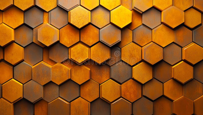 Textured Hexagon Patterns in Warm Tones Stock Image - Image of pattern ...