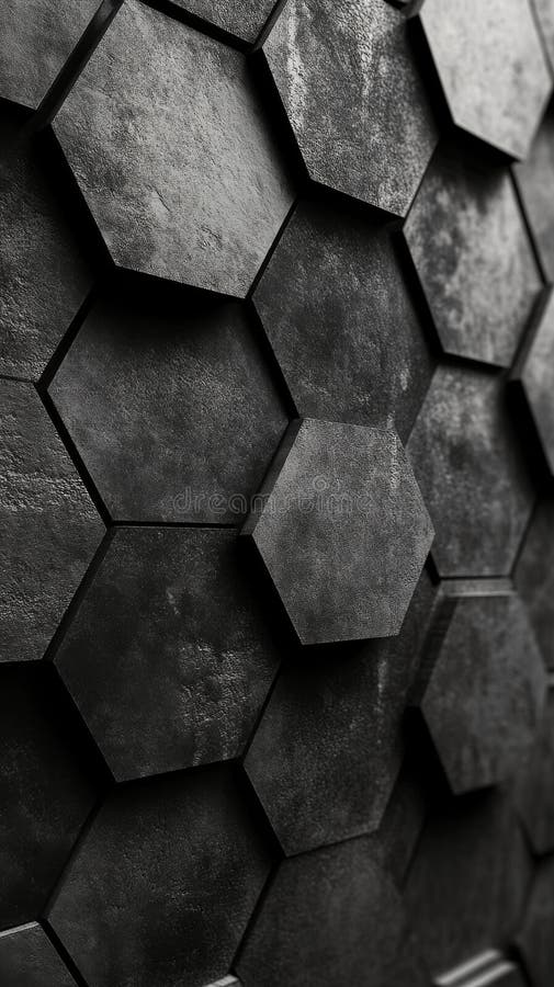 Textured Hexagonal Pattern in Dark Shades Creates a Modern and Stylish ...