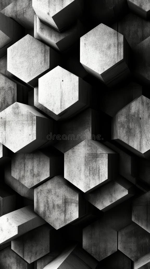 Textured Hexagonal Pattern in Dark Shades Creates a Modern and Stylish ...