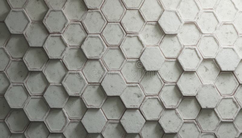 Textured Hexagonal Wall Tiles in Muted Tones Stock Image - Image of hexagonal, arrangement ...