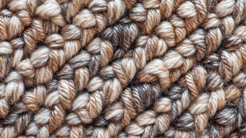 Textured Knit Fabric Close Up Brown and White Yarn Stock Illustration ...