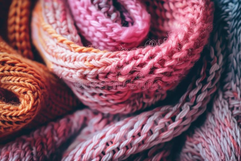 Textured Knitted Background with Beige Yarn, Soft Surface, and Cozy ...