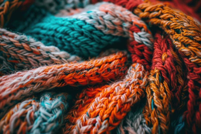 Textured Knitted Background with Beige Yarn, Soft Surface, and Cozy ...