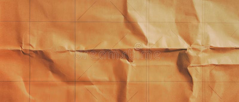 Textured Kraft Paper with Grid Pattern Showcasing Crumpled Appearance ...