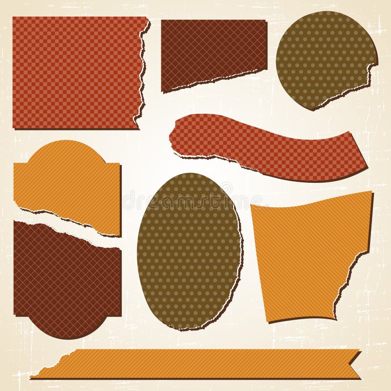 Textured Labels and Stickers Set in Retro Style Stock Vector ...