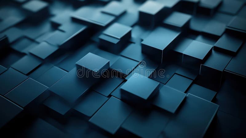 Textured Landscape of Dark Blocks Stock Illustration - Illustration of ...