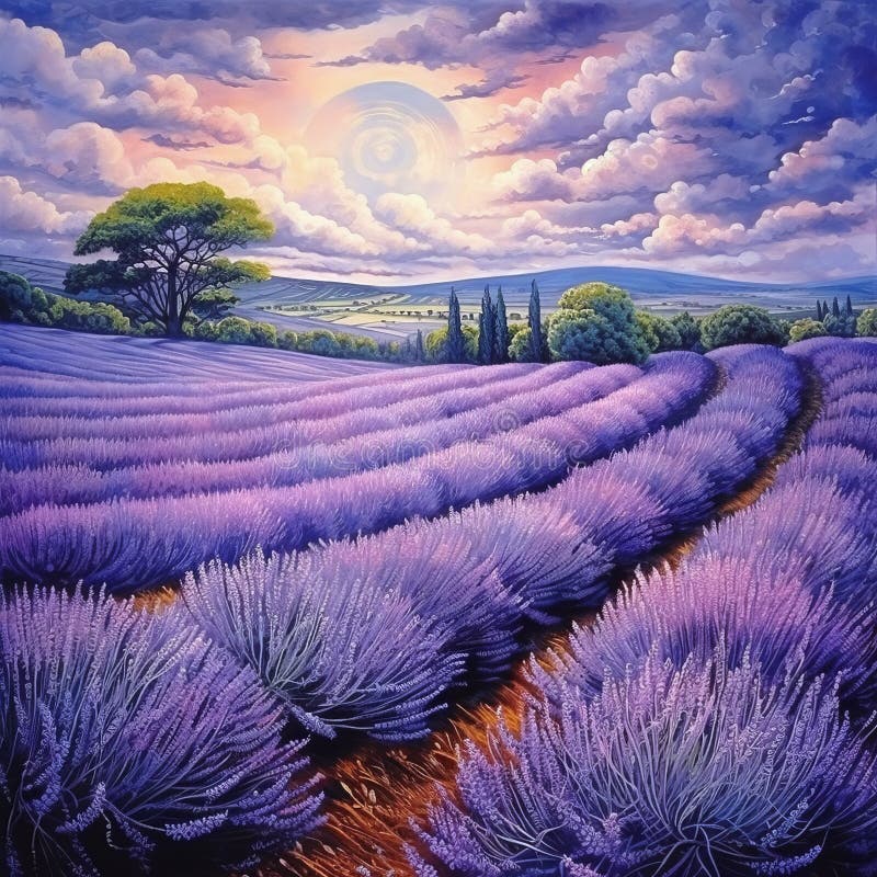 Creating a Lavender Textured Picture with Irregular Patterns Stock ...