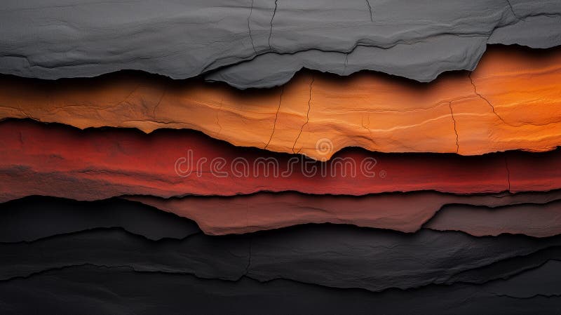 Textured Layers of Abstract Rock Formations in Shades of Gray, Orange ...