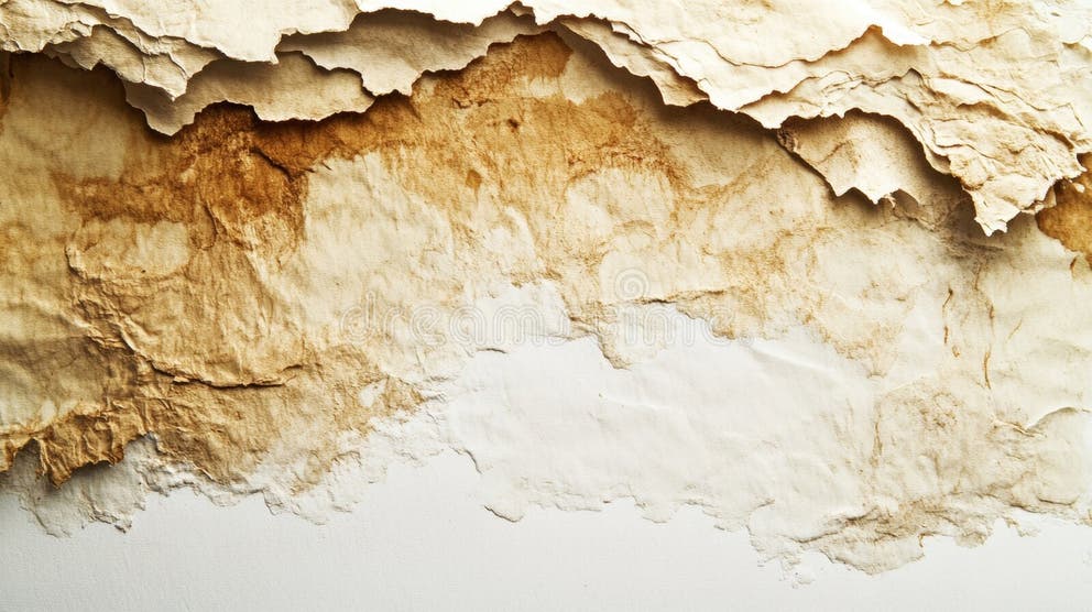 Textured Layers of Aged Peeling Paper with Brown Stains Stock ...