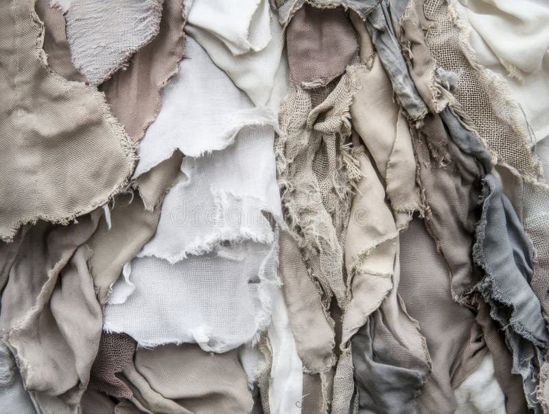 Textured Layers of Frayed Fabric in Neutral Earth Tones for Background ...