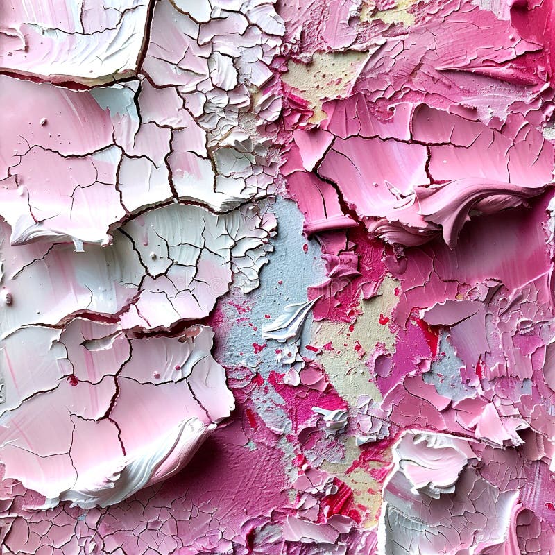 Artistic Expression through Texture and Color in a Vibrant Pink and ...