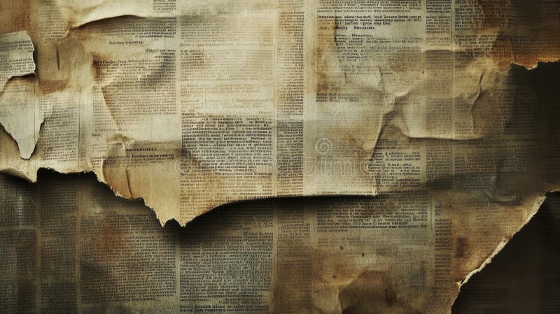 Vintage Paper Art Background with Aged Newspaper Textures and Layers ...