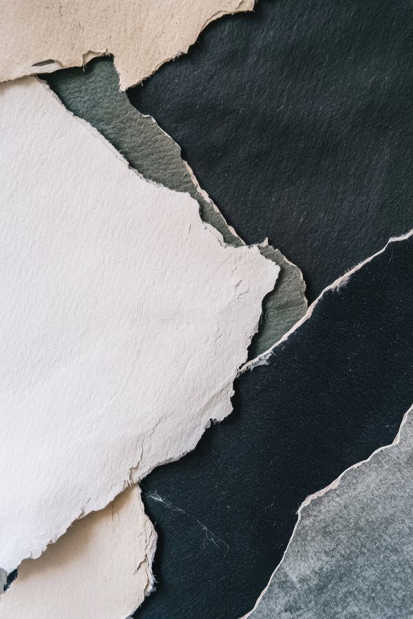 Textured Layers of Torn Colored Paper for Creative Background or Design ...