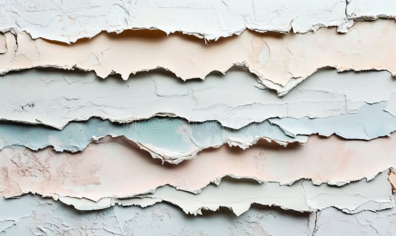 Textured Layers of Torn Paper, Soft Pastel Colors, Abstract Design ...