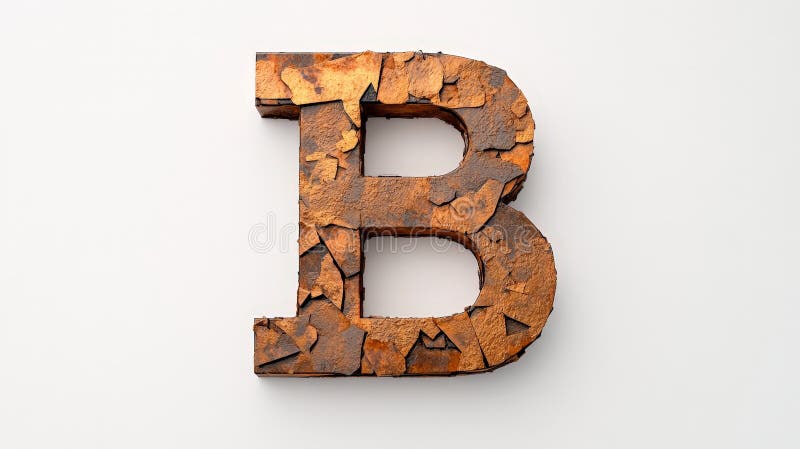 Textured Letter B in Artistic Design Stock Illustration - Illustration ...