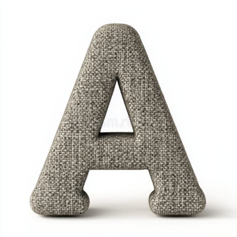 A Textured Letter a in a Neutral Fabric Design, Suitable for Graphic ...