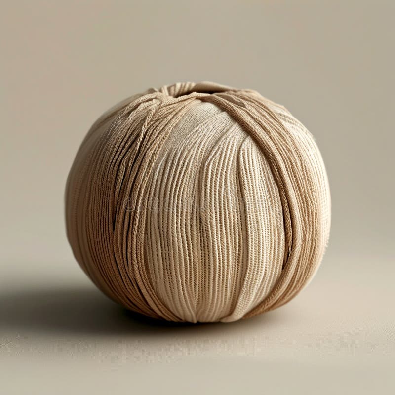 Crafting Beauty with a Delicate Ball of Thread in Soft Tones Stock ...